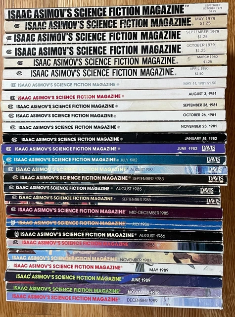 27X ISAAC ASIMOV Science Fiction Magazine 1970-1980s Tiptree Clayton ...