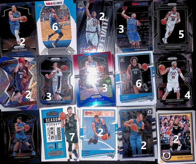 (61) CARD BASE InsERT LOT AARON GORDON Orlando Magic Denver Nuggets ...