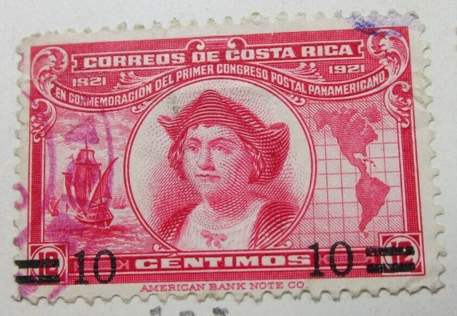 COSTA RICA STAMP 10 Centimos Antique Rare StampBook3-233 £28.40 ...