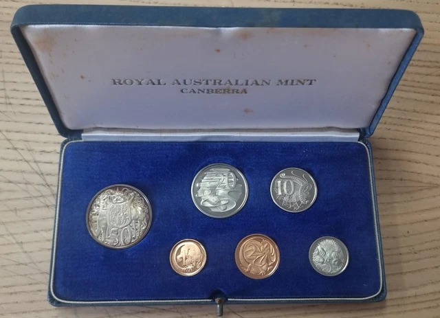RARE ROYAL AUSTRALIAN Mint 1966 First Year Decimal 6 Coin Proof Set ...
