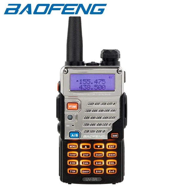 BAOFENG UV-5R WALKIE Talkie VHF/UHF Two Way Ham Radio Backlit LCD and ...