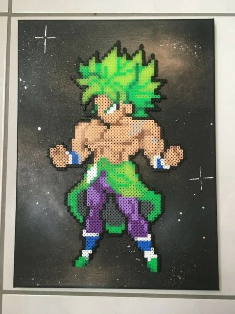 PIXEL ART / Perles A Repasser Tableau De Super Broly Dans Dragon Ball ...