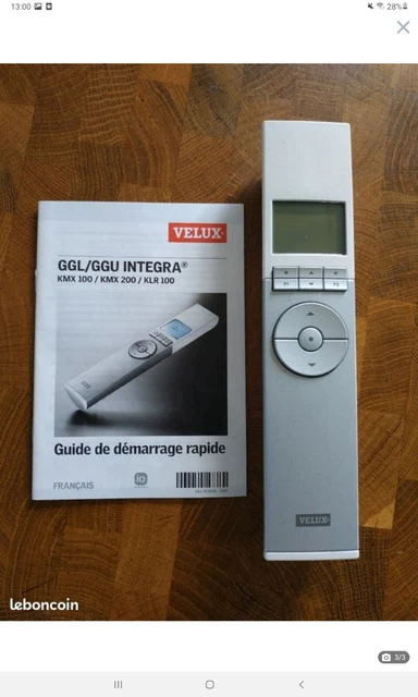 TÉLÉCOMMANDE VELUX INTEGRA KLR 100 - 3LR A01 WW - 689028-01 - KLR100 io ...