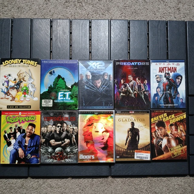 DVD HUGE BUNDLE Lot (10) Shows and Movies- Gladiator ET Fresh Prince ...