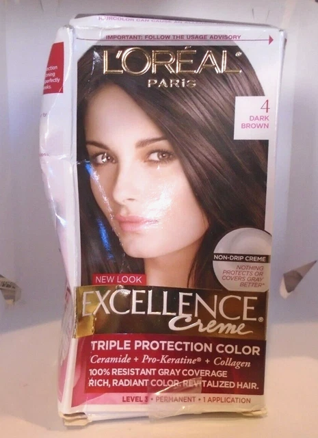 Loreal Paris Excellence Creme Permanent Hair Color 4 Dark Brown Read