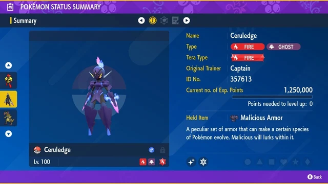 POKÉMON VIOLET ÉCARLATE Ultra Brillant 6IV Ceruledge Échange Rapide - Masterball GRATUIT EUR 3 ...