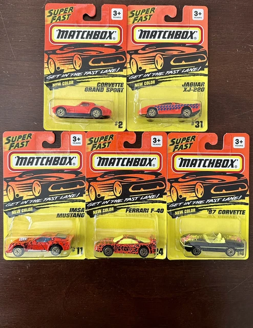 RARE! MATCHBOX SUPER Fast NEW COLOR Corvette Ferrari, Mustang, Jaguar ...