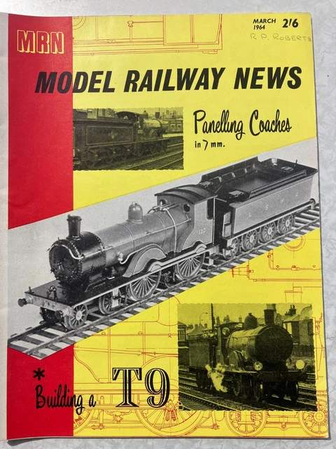 MODEL RAILWAY NEWS March 1964 Panelling Coaches 7Mm - T9 - Working ...