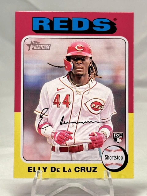 CARTA ROOKIE 2024 Topps Heritage Elly De La Cruz RC #473 Cincinnati Rossa EUR 6,72 - PicClick IT