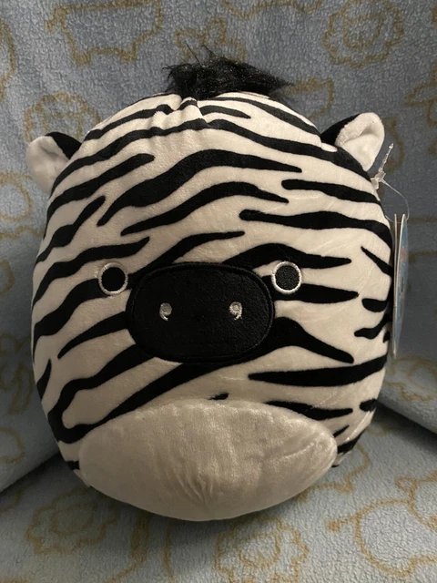 NWT KELLYTOY SQUISHMALLOWS 8” Freddie the Zebra 2021 Soft Plush Free ...
