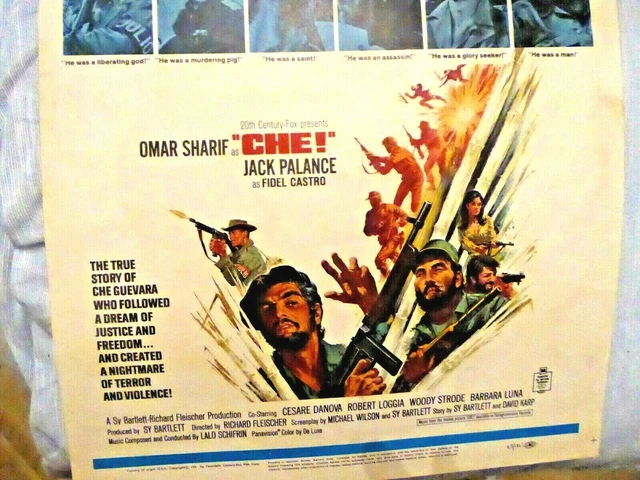 VINTAGE MOVIE POSTER Che Guevara Omar Sharif Fidel Castro Jack Palance ...