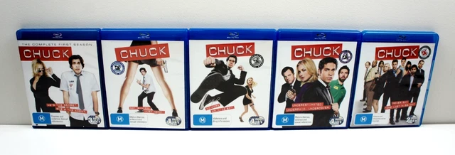 CHUCK COMPLETE SEASON 1-5 Blu Ray 17 Disc Set Region All - Free Tracked ...