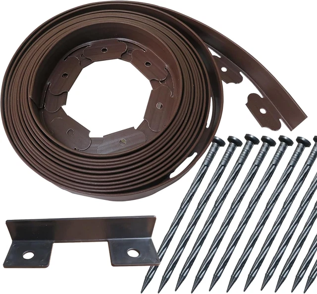 GARDEN EDGE LANDSCAPE Edging Border No Dig, Mulch Border, Rubber ...