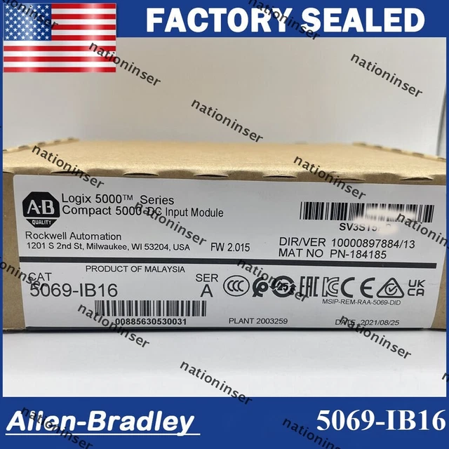 ALLEN-BRADLEY 5069-IB16/A COMPACT 5000 DC I/O Input Module 5069IB16 NEW ...