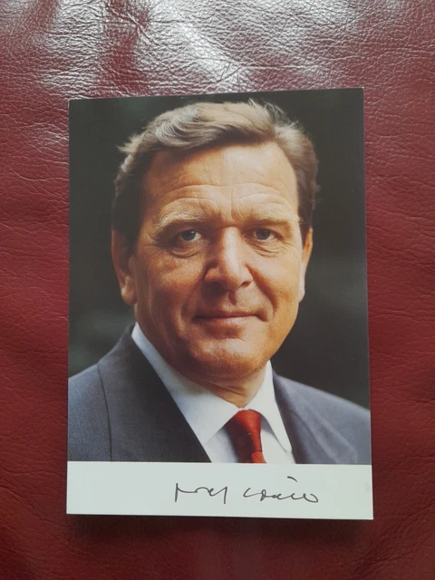 GERHARD SCHRÖDER ORIGINAL Signiert Autogrammkarte AK EUR 3,99 - PicClick DE