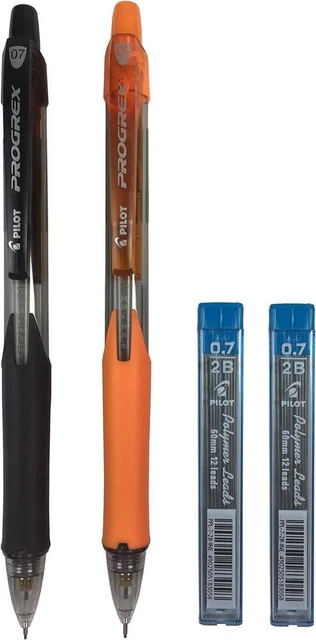 PILOT MECHANICAL PENCIL 0.7mm Progrex Refillable (2 Counts) + Pilot 0 ...