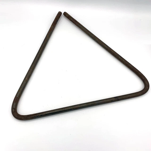 VINTAGE FARMHOUSE METAL Triangle Dinner Bell (No Clangor) Rustic Ranch ...