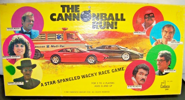 VINTAGE THE CANNONBALL Run -Burt Reynolds Dean M Race Board Game 1981 ...