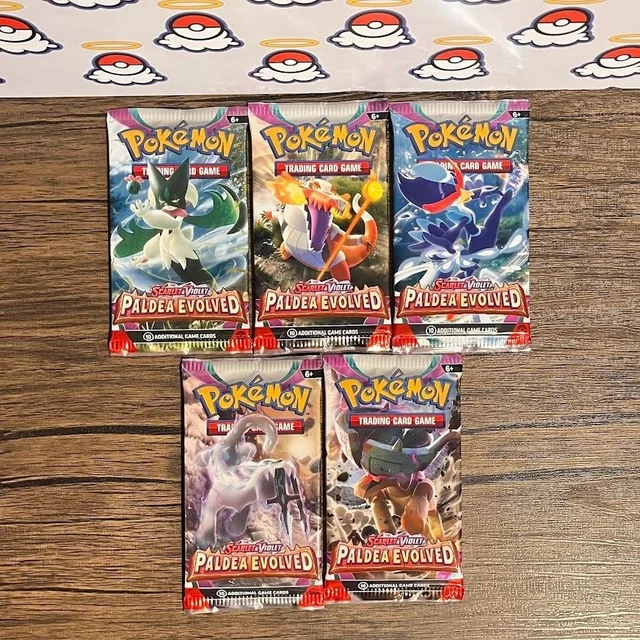 POKEMON SV PALDEA Evolved Booster Packs - 7 Confezioni Sigillate - 1 di ...
