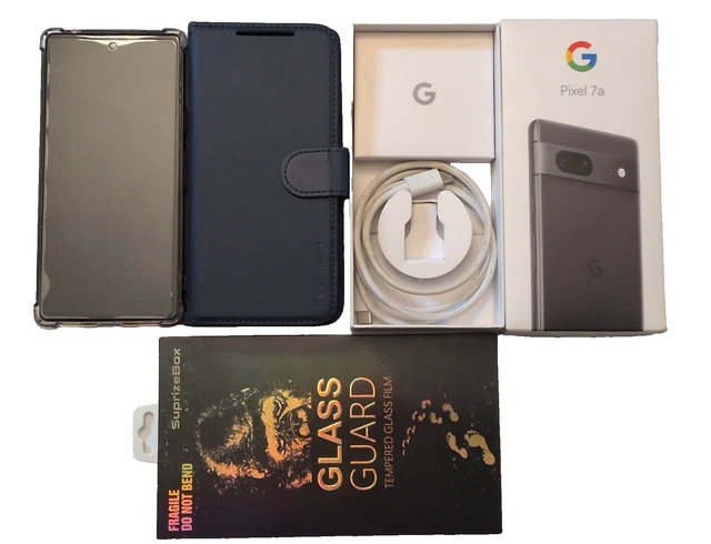 GOOGLE PIXEL 7A 128GB Charcoal (Unlocked), GrapheneOS, 2 Cases £149.00 ...