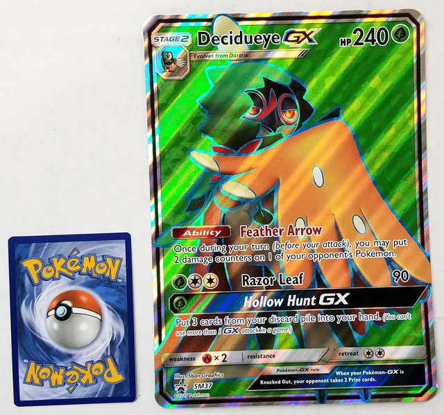 CARTE PROMO DECIDUEYE GX SM37 Pokémon (Taille Jumbo/Oversize) NM EUR 48 ...