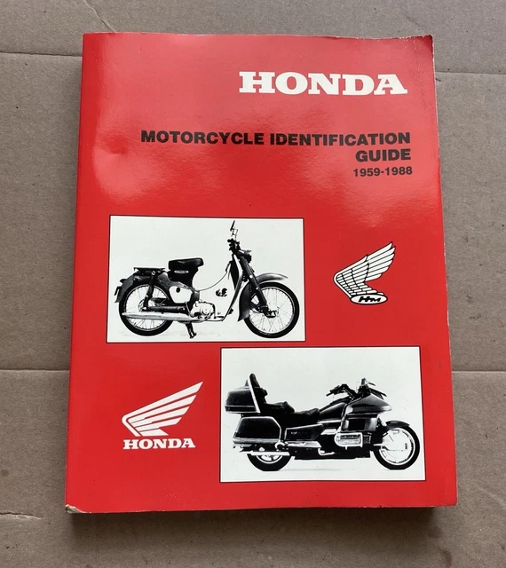 RARE HONDA MOTORCYCLE Identification Guide 1959-1988 Manual Book $207. ...