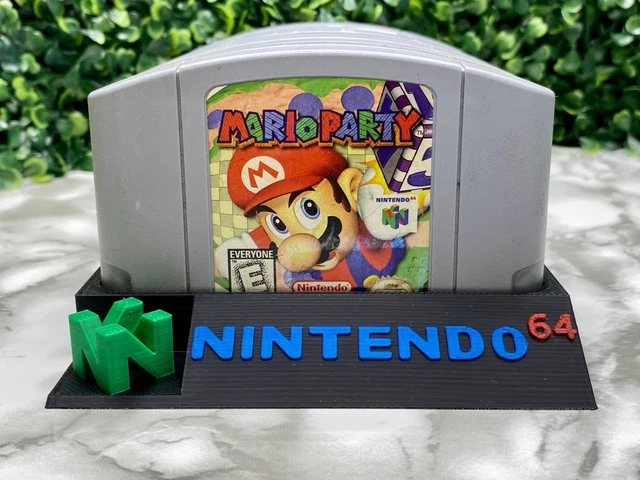 NINTENDO 64 GAME Holder - With 3D N64 Logo & Coloured Text - Holds 9 ...