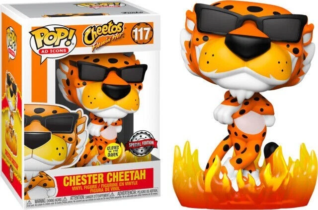 CHESTER CHEETAH FLAMES GLOW SE 117 Funko Pop Vinyl New in Mint Box ...