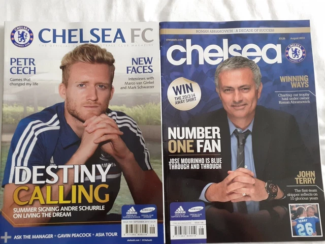 CHELSEA FOOTBALL CLUB Official Magazine - August 2013 (108) & Sept 2013 ...