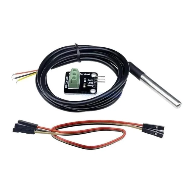 DS18B20 DIGITAL TEMPERATURE Sensor Cable Probe Module Waterproof ...