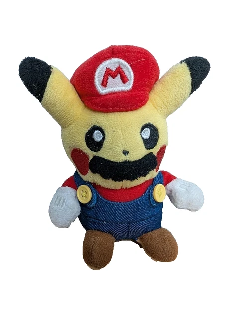 RARE MARIO X Pikachu Japan Official Pokemon Center Original Plush Doll ...