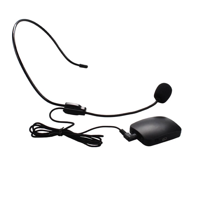 FM WIRELESS MICROPHONE Headset Megaphone Radio Mic with Headset for ...