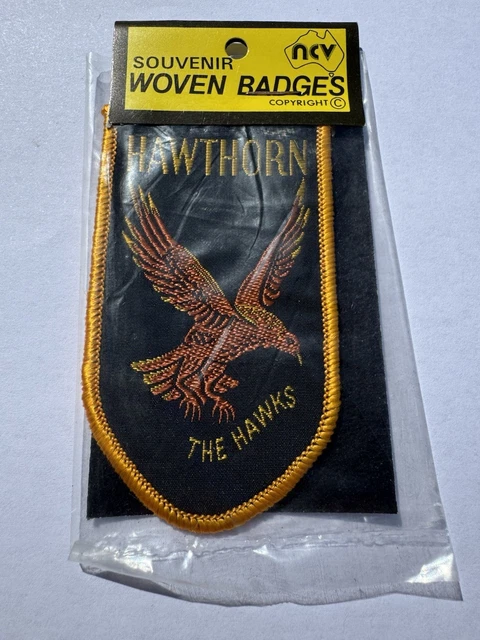 VINTAGE SEALED HAWTHORN Hawks Cloth Patch AFL VFL Football Premiers $49 ...