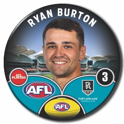 2024 AFL PORT Adelaide Football Club - BURTON, Ryan $7.00 - PicClick AU