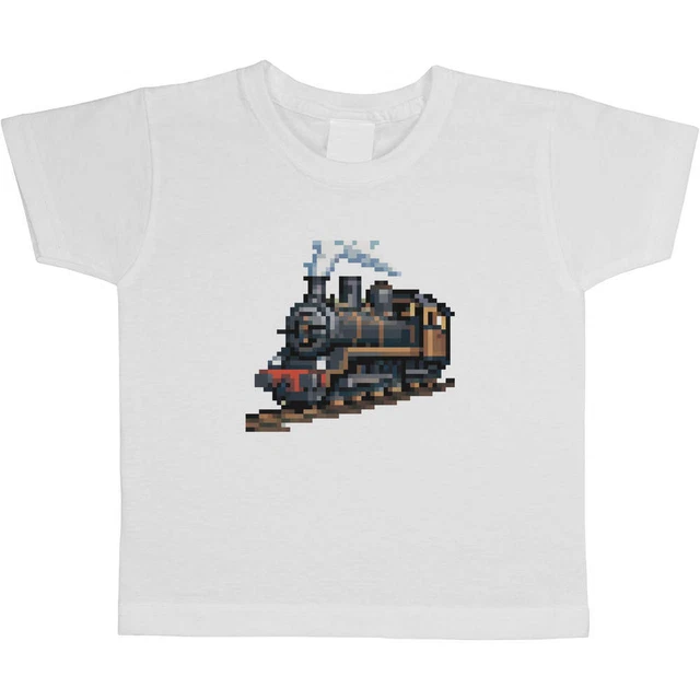 'STEAM-POWERED LOCOMOTIVE TRAIN Pixel Art ' Kid's T-Shirts (TS044076) £ ...