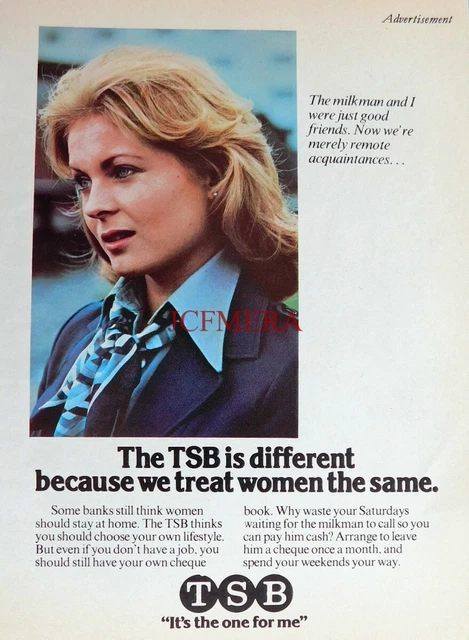 PUBLICITÉ BANCAIRE VINTAGE 'TSB' #1 - Impression originale 1977 EUR 4 ...
