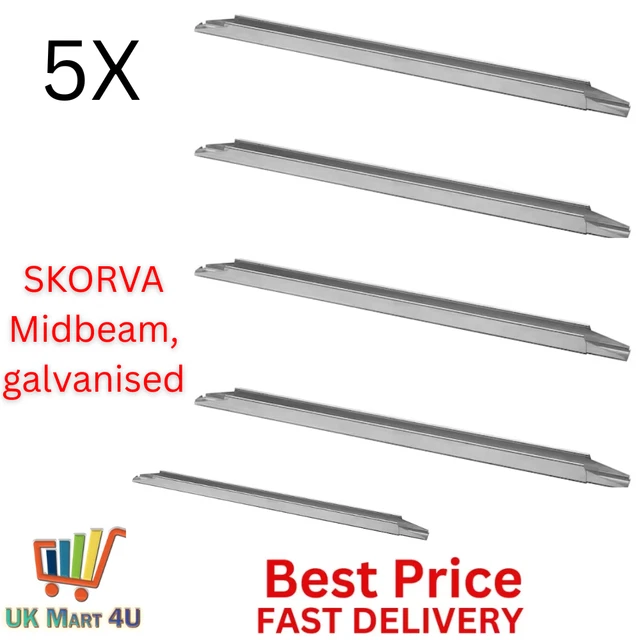 5 IKEA SKORVA Midbeam Central Support Beam Galvanised Steel Adjustable ...