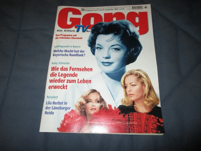 GONG FERNSEHZEITSCHRIFT 4.9.1998 36/98 Programm vom 12.9.1998 - 18.9. ...