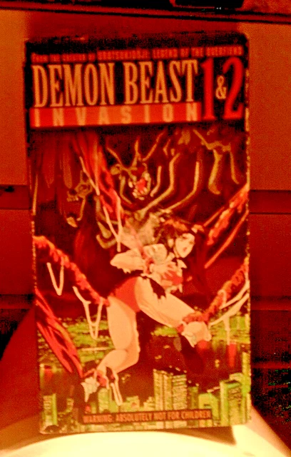 VHTF ENGLISH DUB! Demon Beast Invasion VHS 1999 1 & 2 93 MIN. ANIME 18 ...
