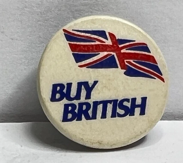 VINTAGE BUY BRITISH Campaign Slogan Trade Pin badge 25 mm £8.56 ...
