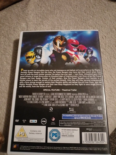 MIGHTY MORPHIN POWER Rangers The Movie Dvd Film PG EUR 4,66 - PicClick IT