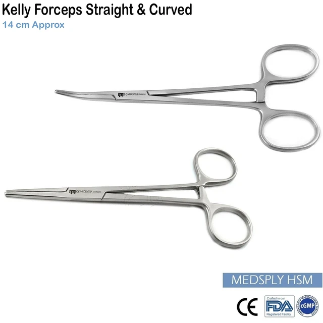 DENTAL ARTERY HEMOSTAT Kelly 14cm Hemostatic Clamp Locking Forceps ...