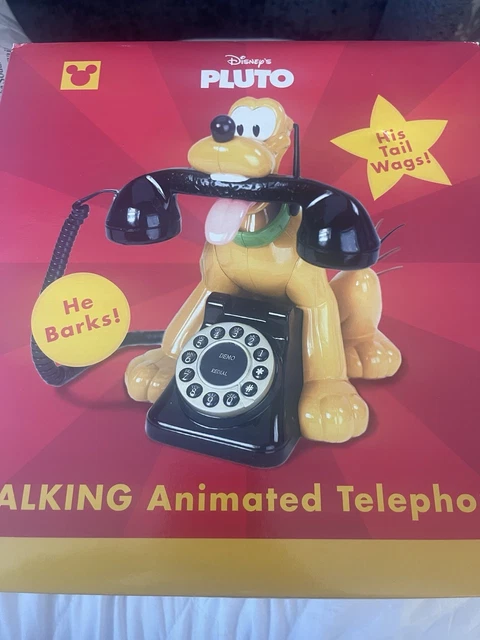 BRAND NEW VINTAGE "Disney" Pluto Animated Talking Phone Never Been Out ...