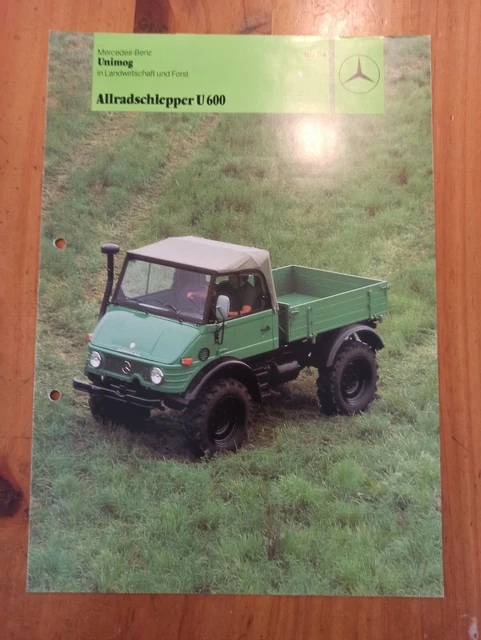 PROSPEKT UNIMOG ALLRADSCHLEPPER U600 Broschüre Traktor Schlepper B EUR ...