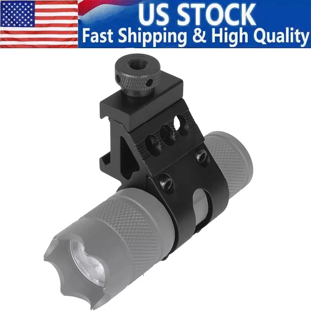 OFFSET PICATINNY WEAVER Rail Mount for 1" Flashlight Scope Light Laser ...