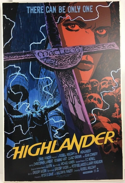 HIGHLANDER THERE CAN Be Only One 20"x30" Illustrated Box Art Canvas ...