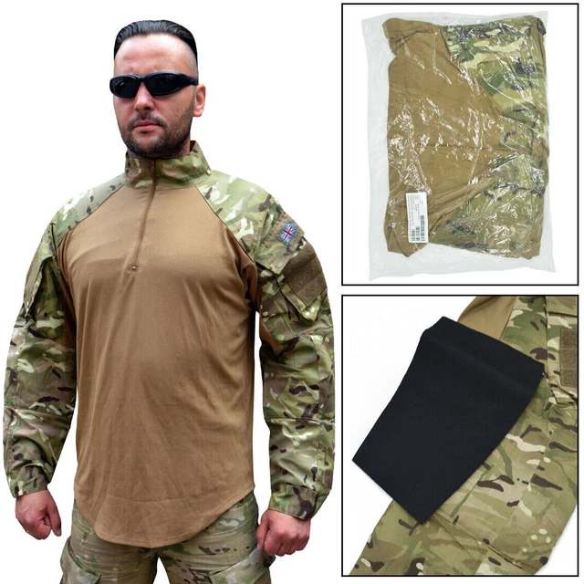 BRITISH ARMY UBACS Under Body Armour Combat Shirt Warm Coyote MTP ...