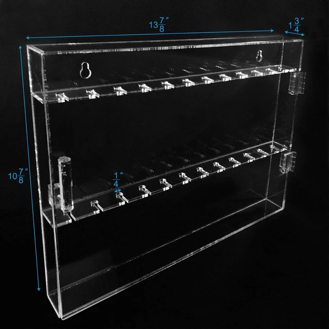 PREMIUM ACRYLIC SOUVENIR Spoon Display Case Wall Mountable Organizer ...