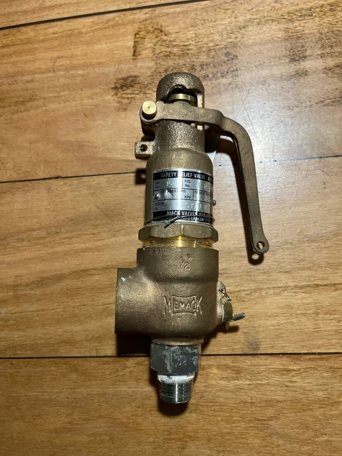 MACK VALVES SAFETY Relief Valve AS1271 1/2" 820KPa $350.00 - PicClick AU