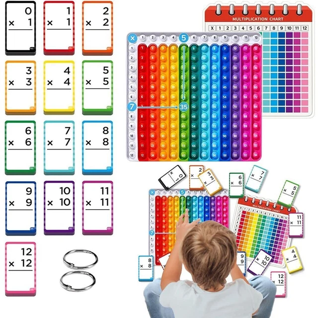 TIMES TABLE CHART Times Tables Flash Cards Pop-It Math Fidget Toy £25. ...